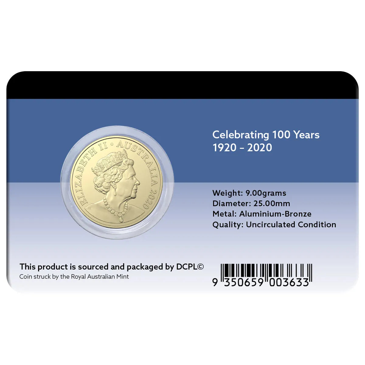 2020 Qantas Centenary $1 Al/Br Coin Pack – Australian Specialty Coins