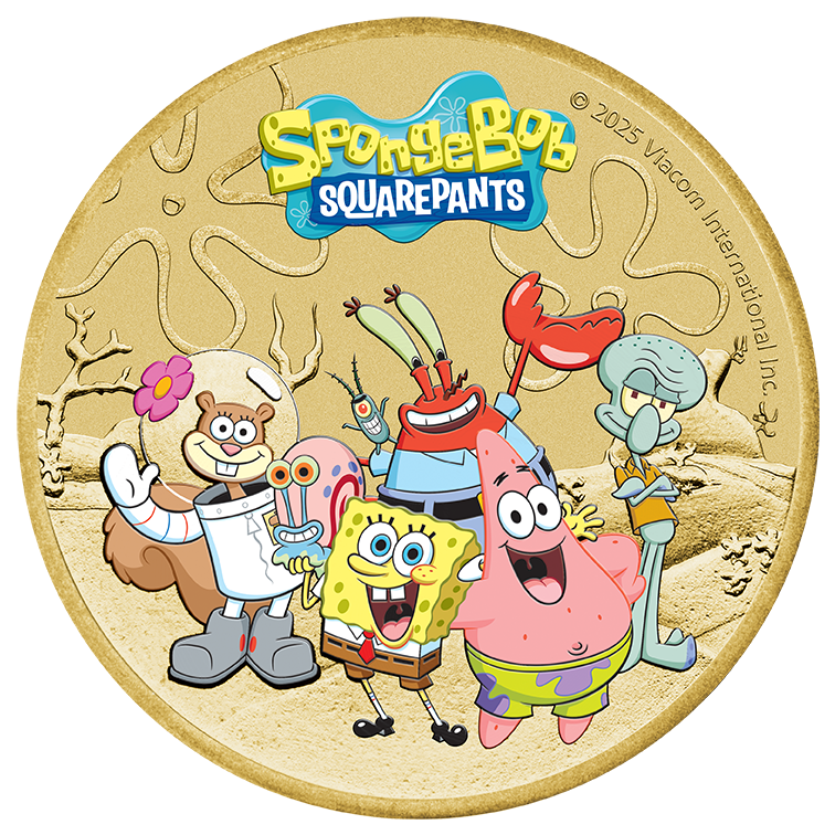2025 SpongeBob & Friends $1 Coloured Coin In Card – Australian ...