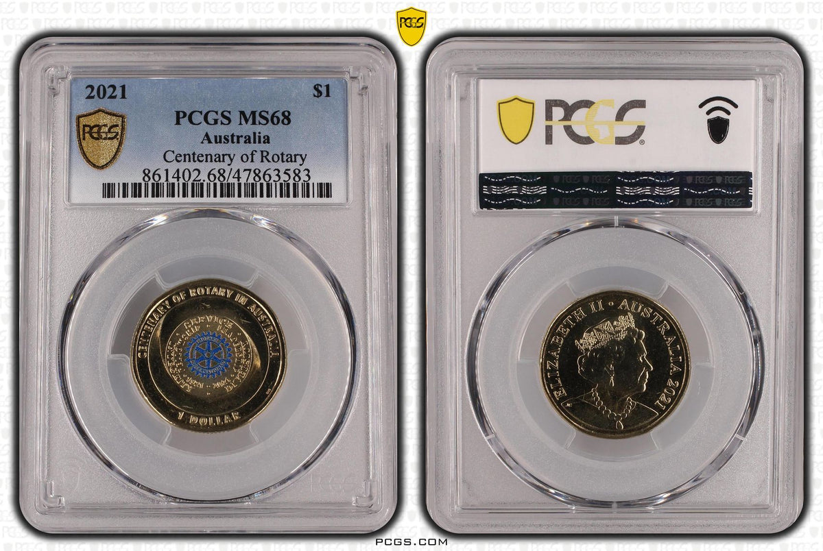 2021 Rotary Australia Centenary $1 MS68 – Australian Specialty Coins