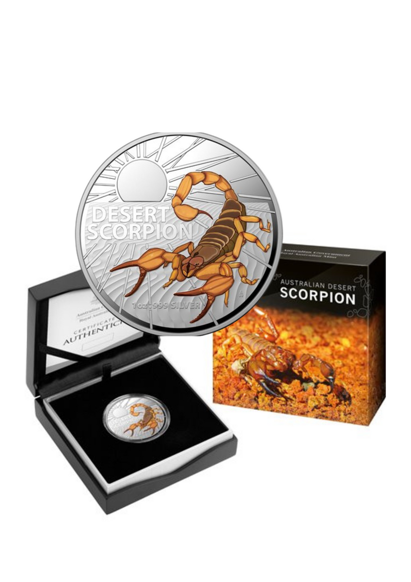 2023 Australian Desert Scorpion 1oz Silver Coloured Coin – Australian ...