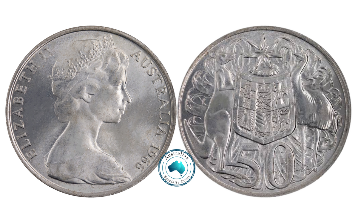 1966 Australian Round 50c Coin (80% Silver) – Australian Specialty Coins