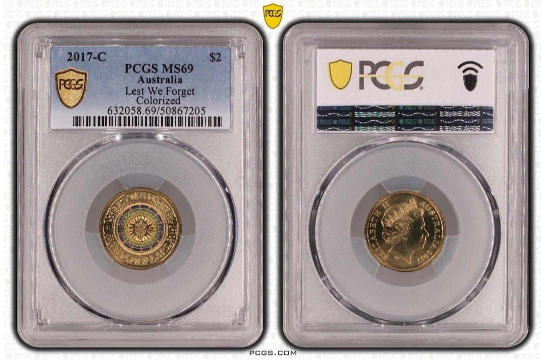2017-C Lest We Forget 'Mosaic' $2 'C' Mintmark MS69 – Australian ...