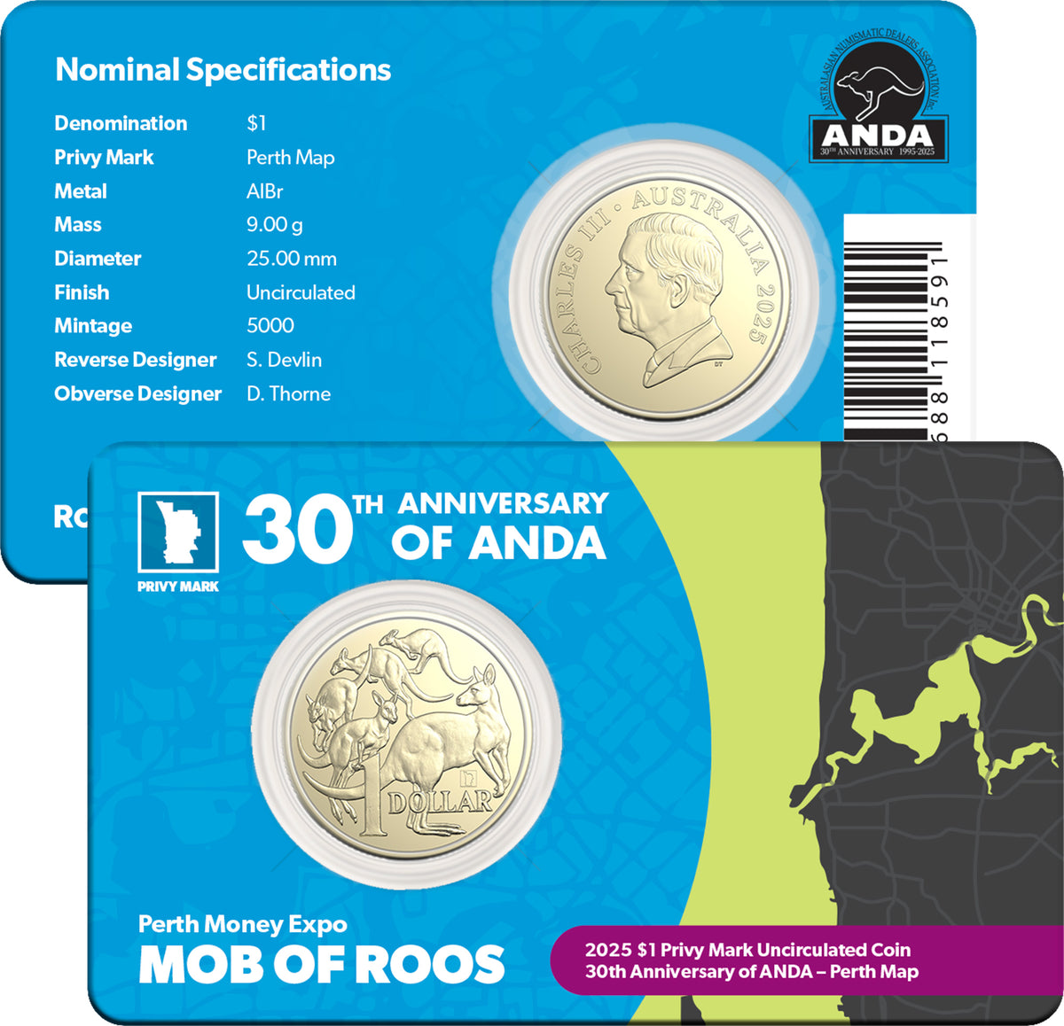 2025 Perth Money Expo $1 Mob of Roos with Privy Mark – Australian ...