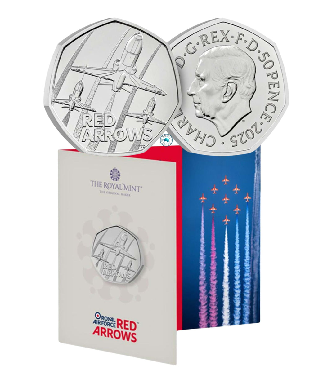 2025 The Red Arrows 50p Uncirculated Coin – Australian Specialty Coins