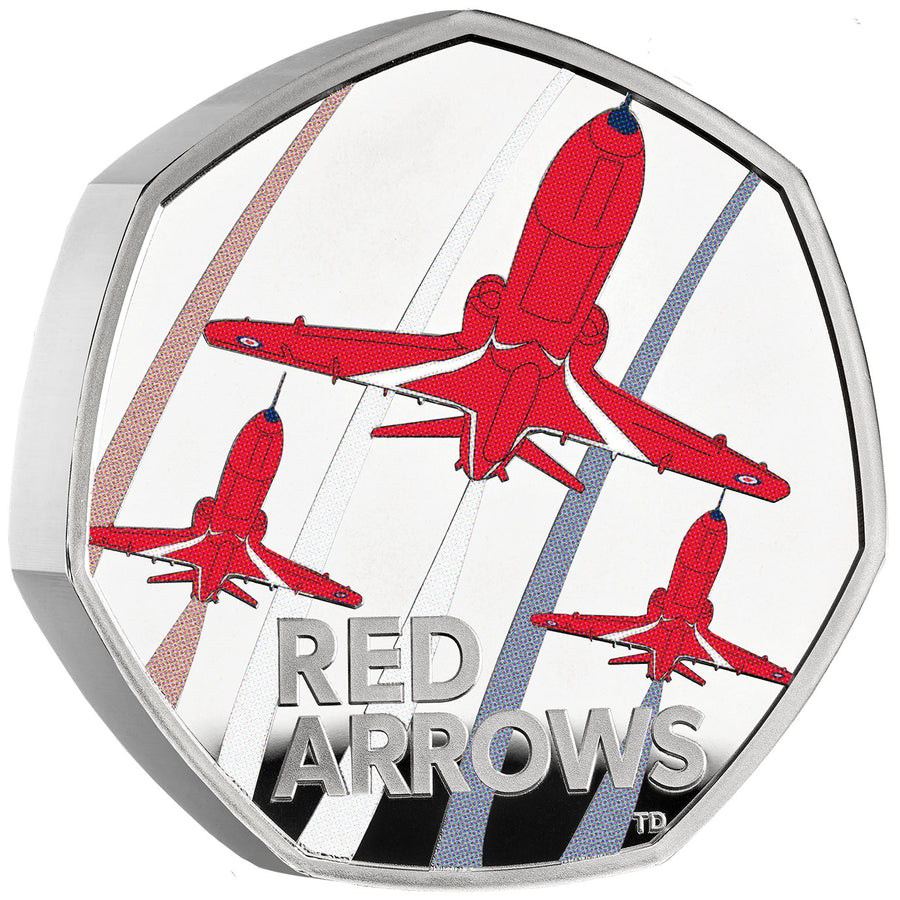 2025 The Red Arrows 50p Colour Silver Proof Piedfort Coin – Australian ...