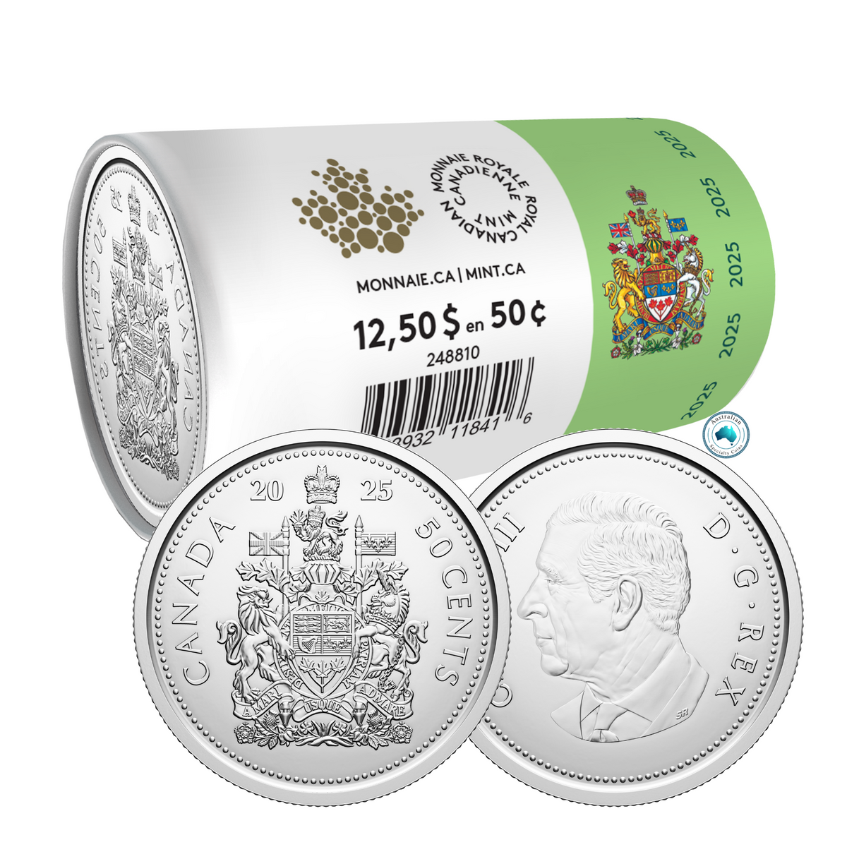 2025 Canadian Mint 50c Special Wrap Circulation Roll – Australian ...