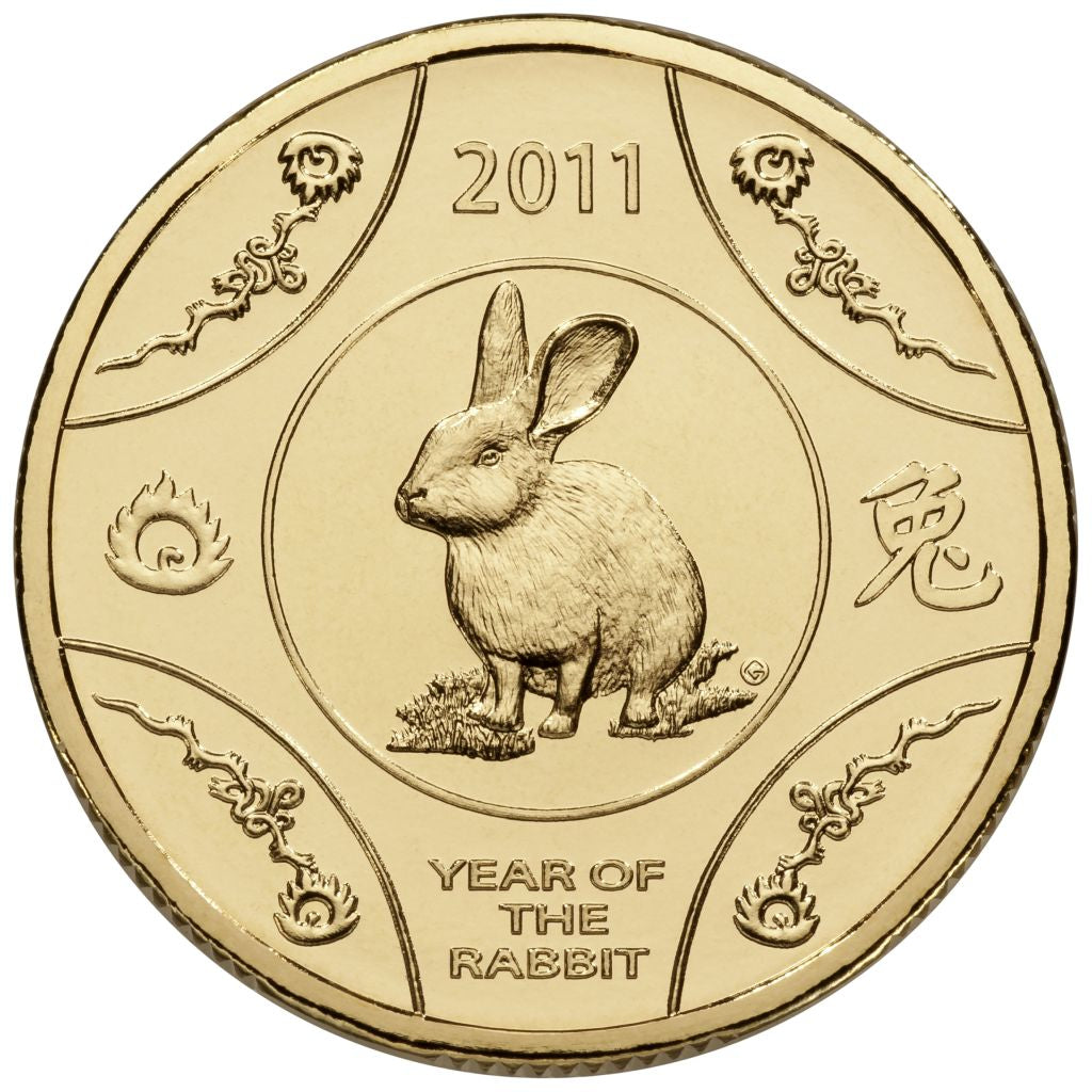 2011 Lunar Year of the Rabbit $1 AlBr Uncirculated Coin on Card ...