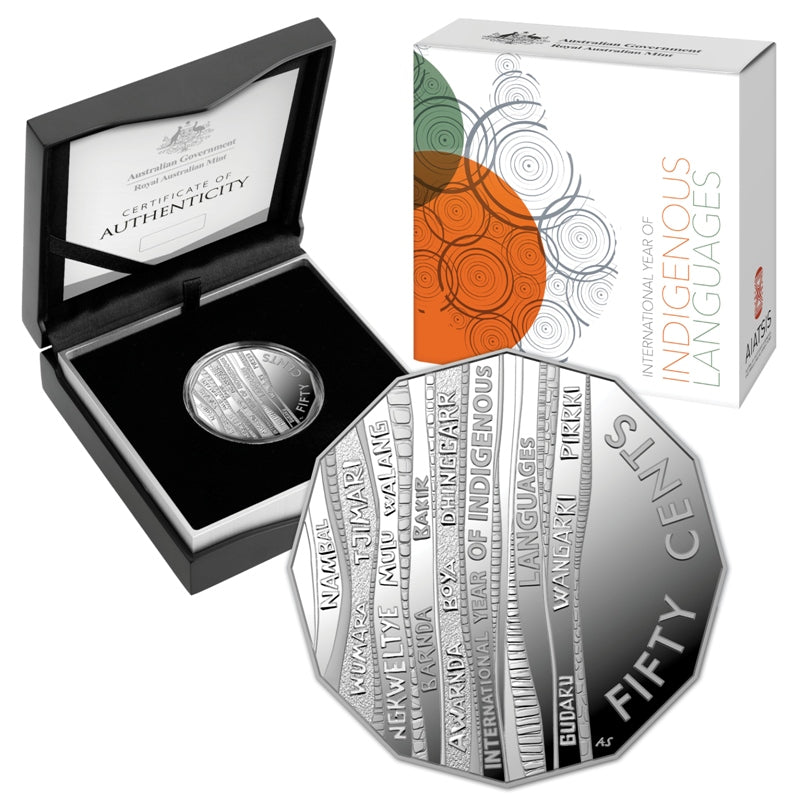2019 International Year of Indigenous Languages Silver 50c Proof ...