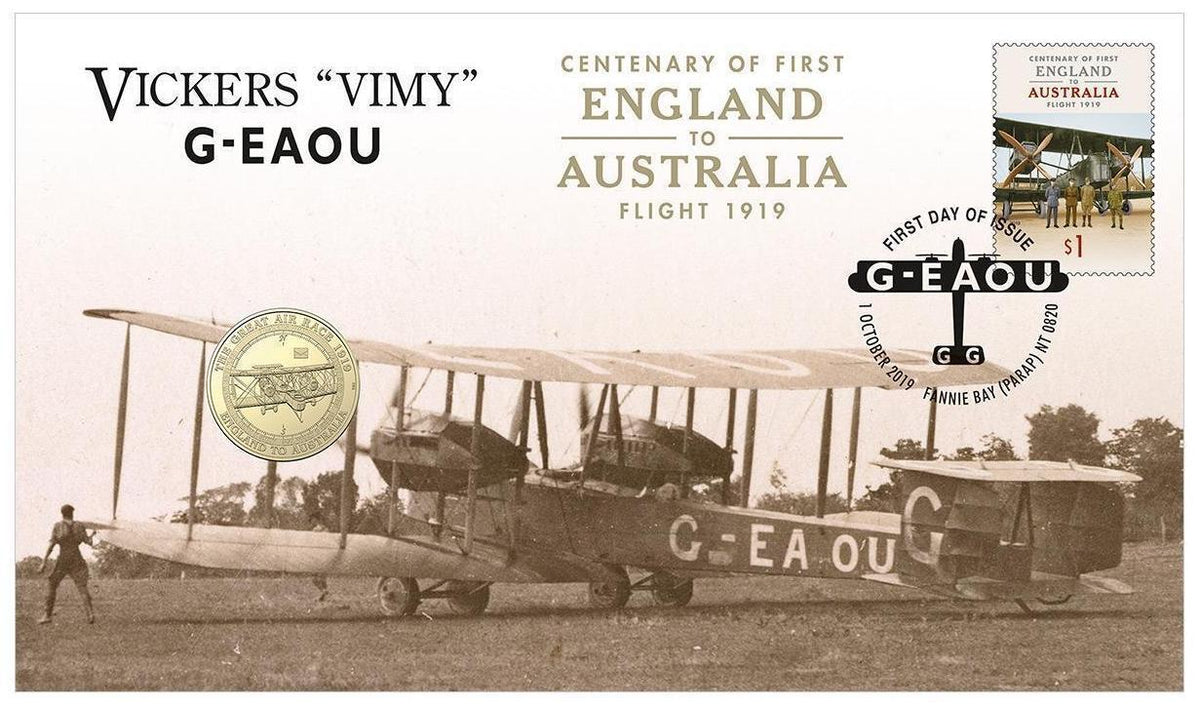 2019 Centenary of First Flight England to Australia Vickers 'Vimy' G-E ...