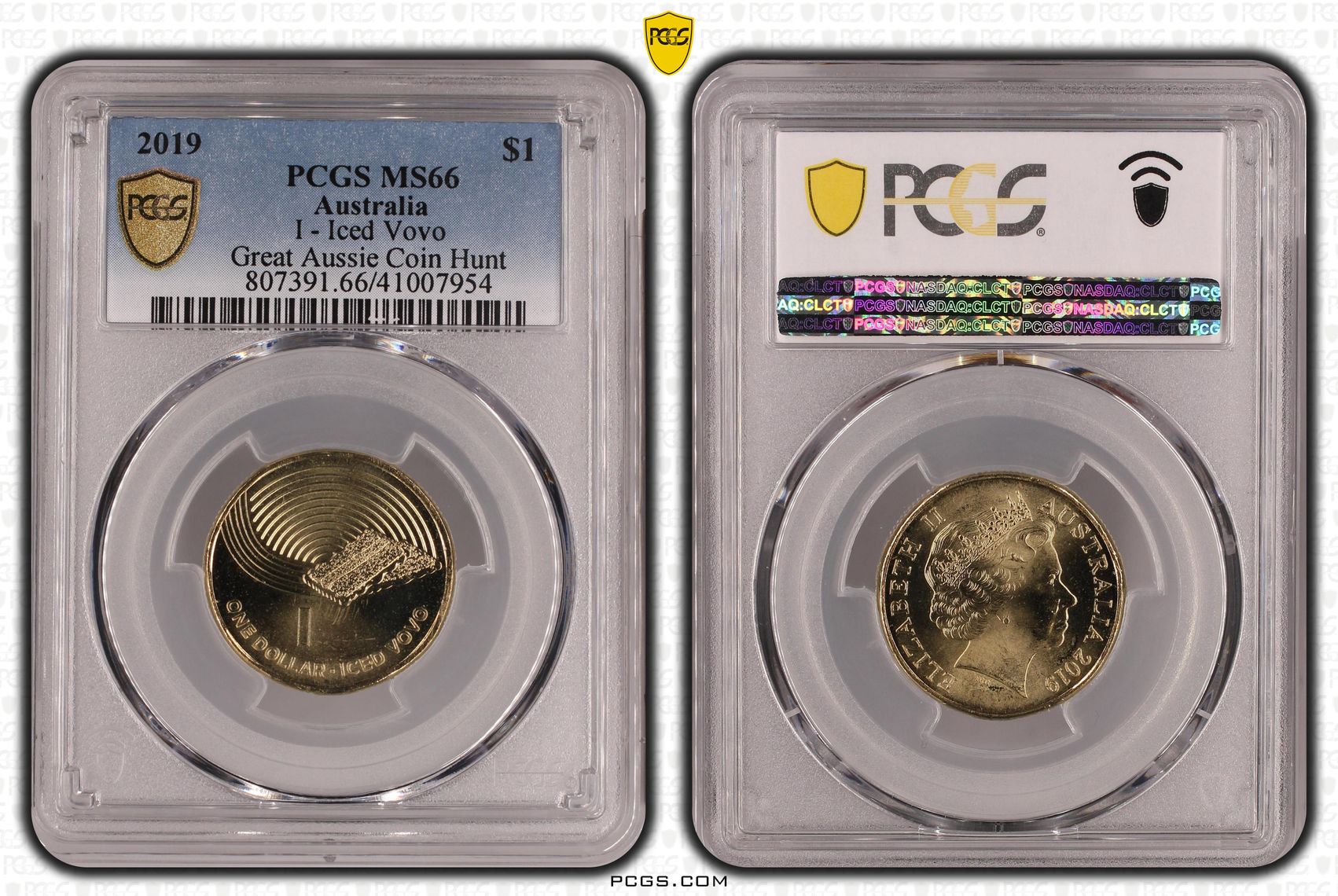 2019 Great Aussie Coin Hunt Iced Vovo 'I'' $1 MS66 – Australian ...