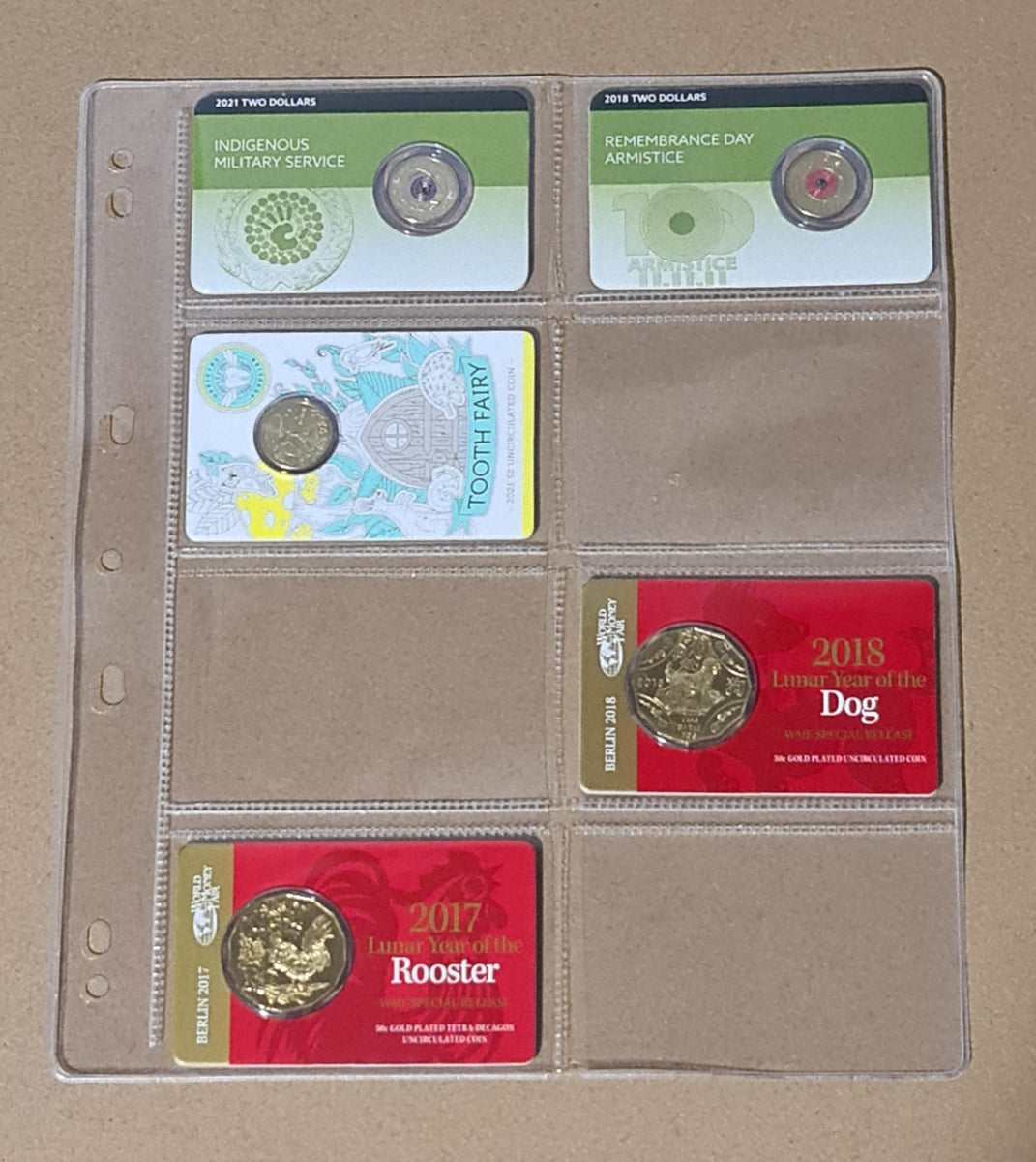 VST Coin Album 8 Pocket Refill Suitable for Collector Cards PK10 ...