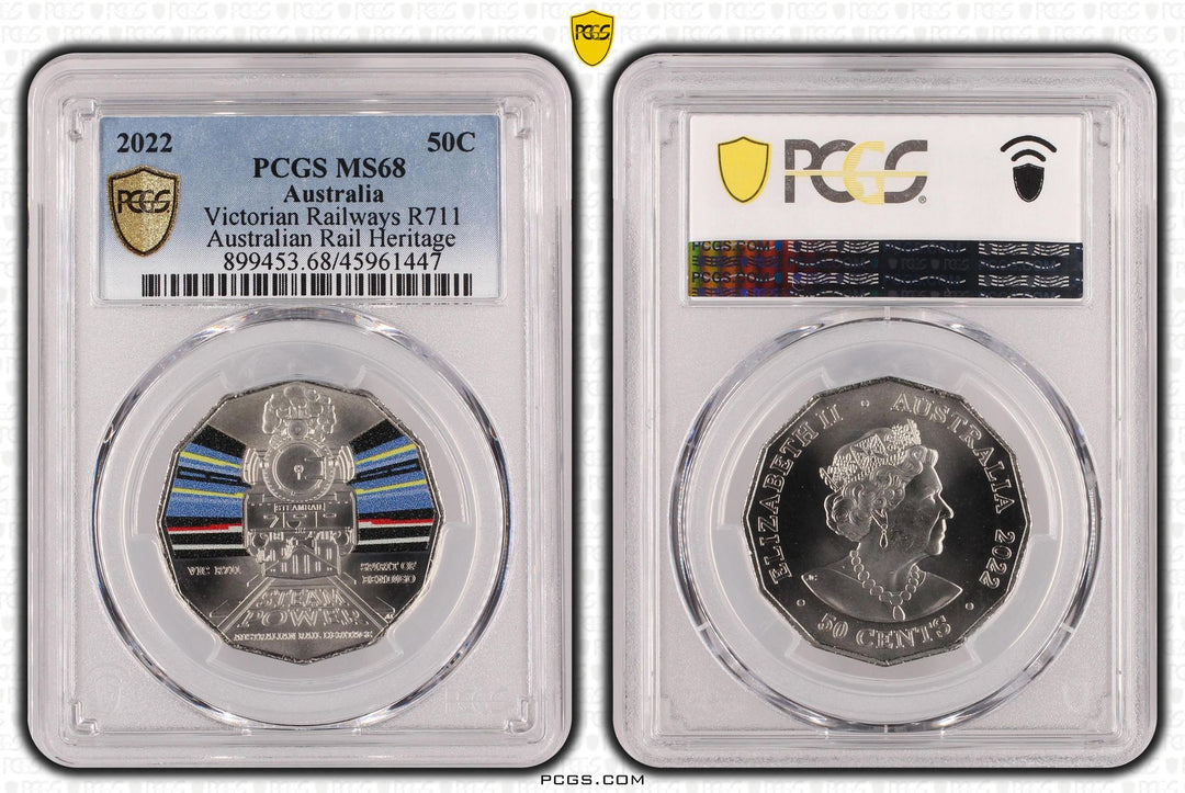 2022 Steam Power Victorian Railways R711 50c Coin MS68 – Australian ...